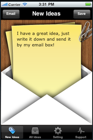 One Minute Idea Memo for iOS (iPhone) - Free Download at AppPure