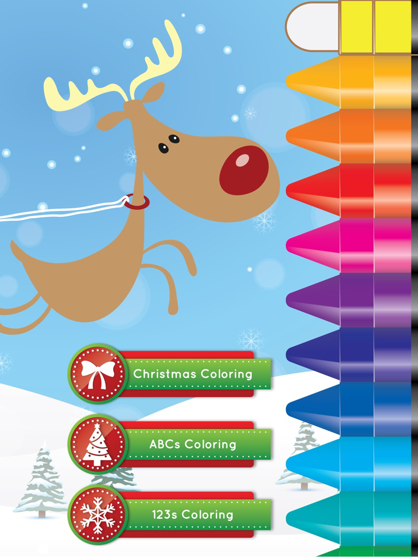 Santa Calus coloring and ABCs - 123s activities kids games for iOS ...