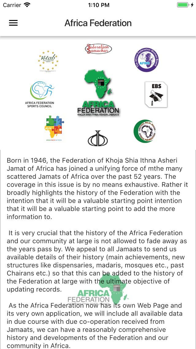Africa Federation pour iOS (iPhone/iPad) - Téléchargement gratuit sur ...