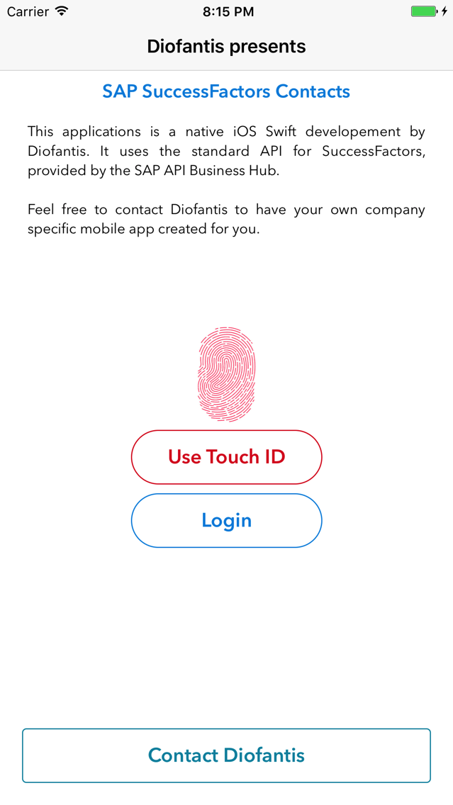 Contacts for SAP SuccessFactors by Diofantis for iOS (iPhone/iPad ...