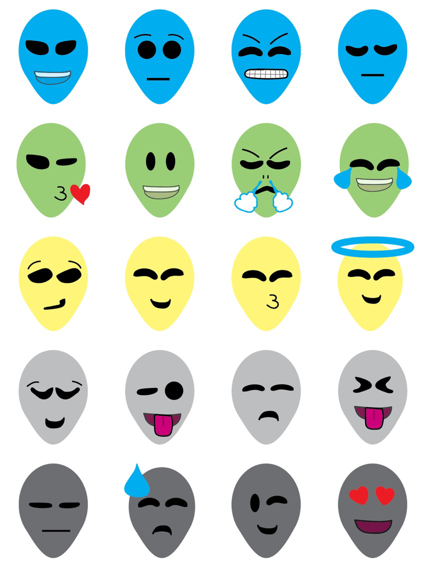 Alien Emoji Sticker Pack for iOS (iPhone/iPad) Latest Version at $0.99 ...