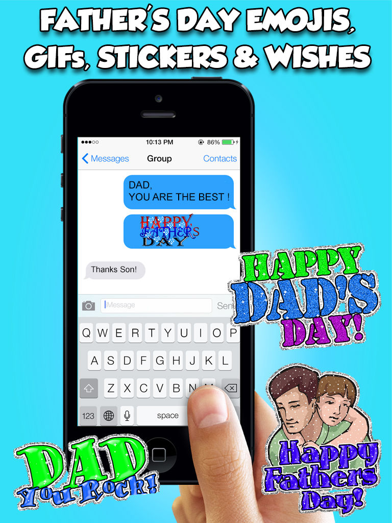 Happy Father's Day Animated Emojis & GIFs for iOS (iPhone/iPad) - Free ...