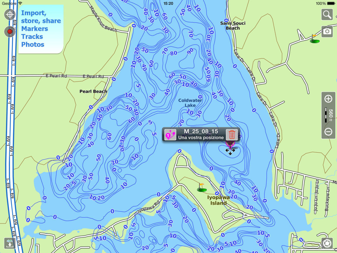 Aqua Map Ohio Lakes GPS HD para iOS (iPhone/iPad) Última versão por $9. ...