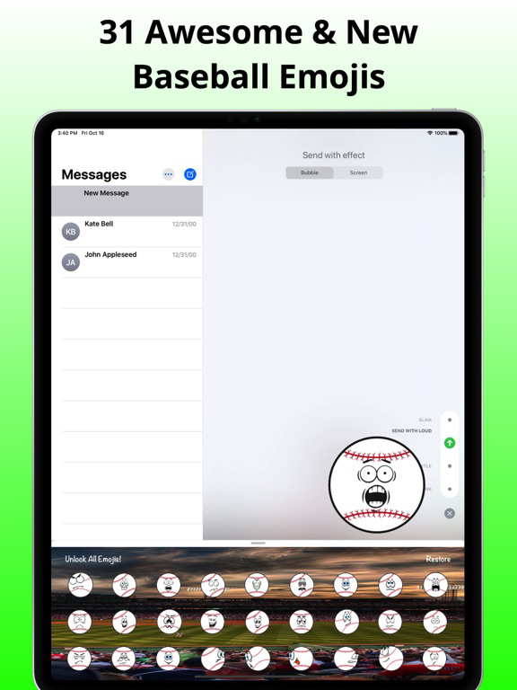 Home Run Baseball MLB Emojis for iOS (iPhone/iPad) - Free Download at ...