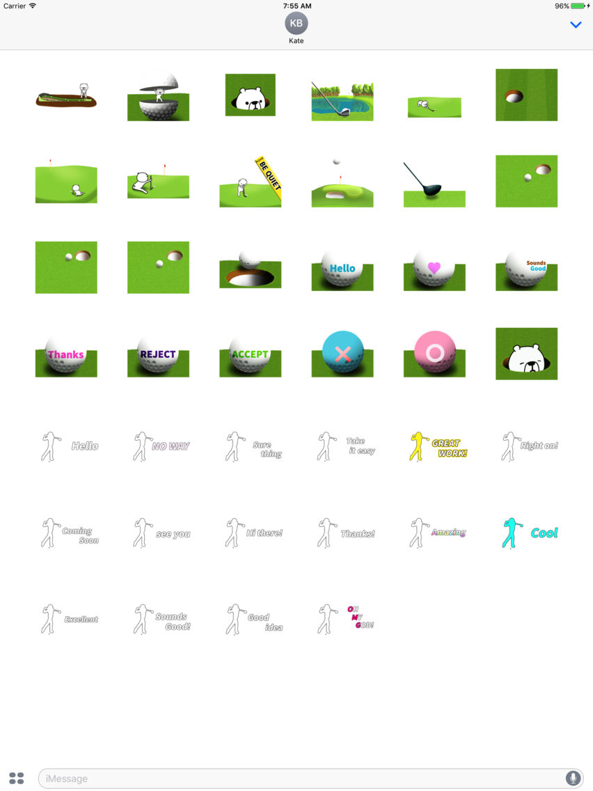 Animated Golf Swing Sticker for iOS (iPhone/iPad) Latest Version at $0. ...