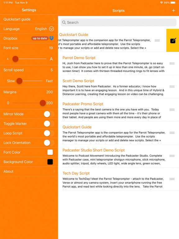 Parrot Teleprompter para iOS (iPhone/iPad) - Baixar Grátis no AppPure