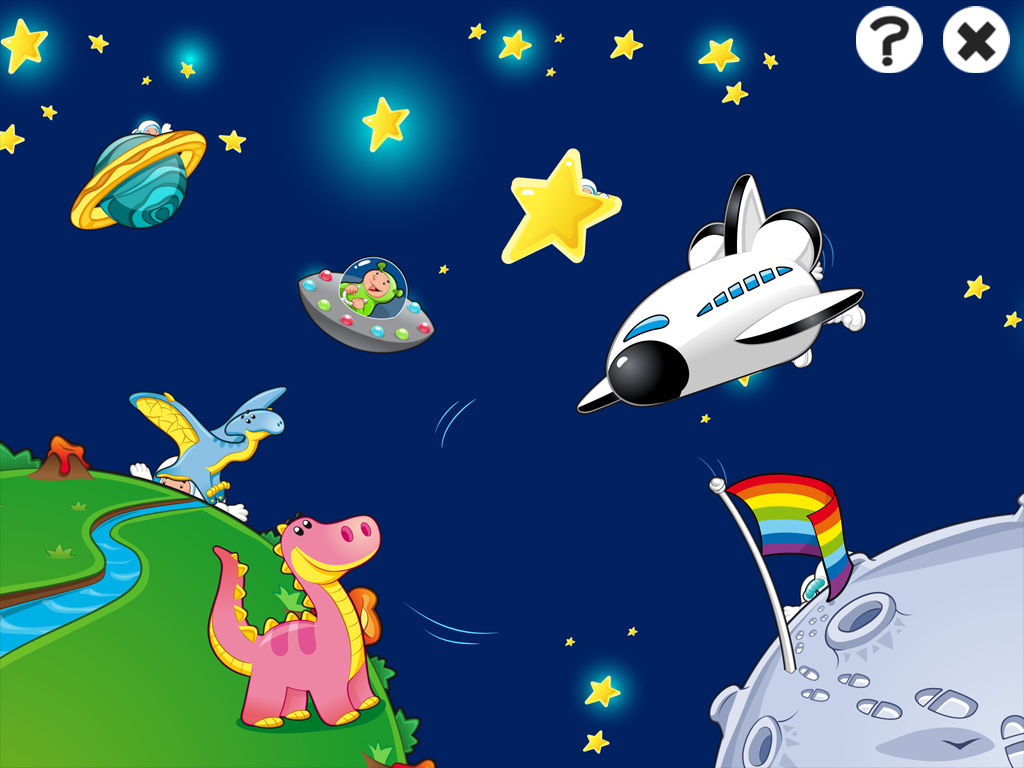 Space learning game for children age 2-5: Train your skills for ...