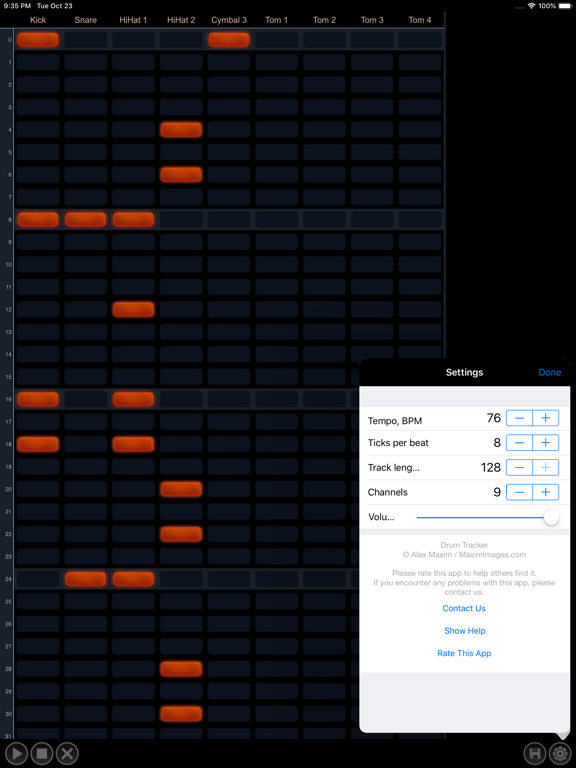 Drum Tracker for iOS (iPhone/iPad/iPod touch) Latest Version at $1.99 ...