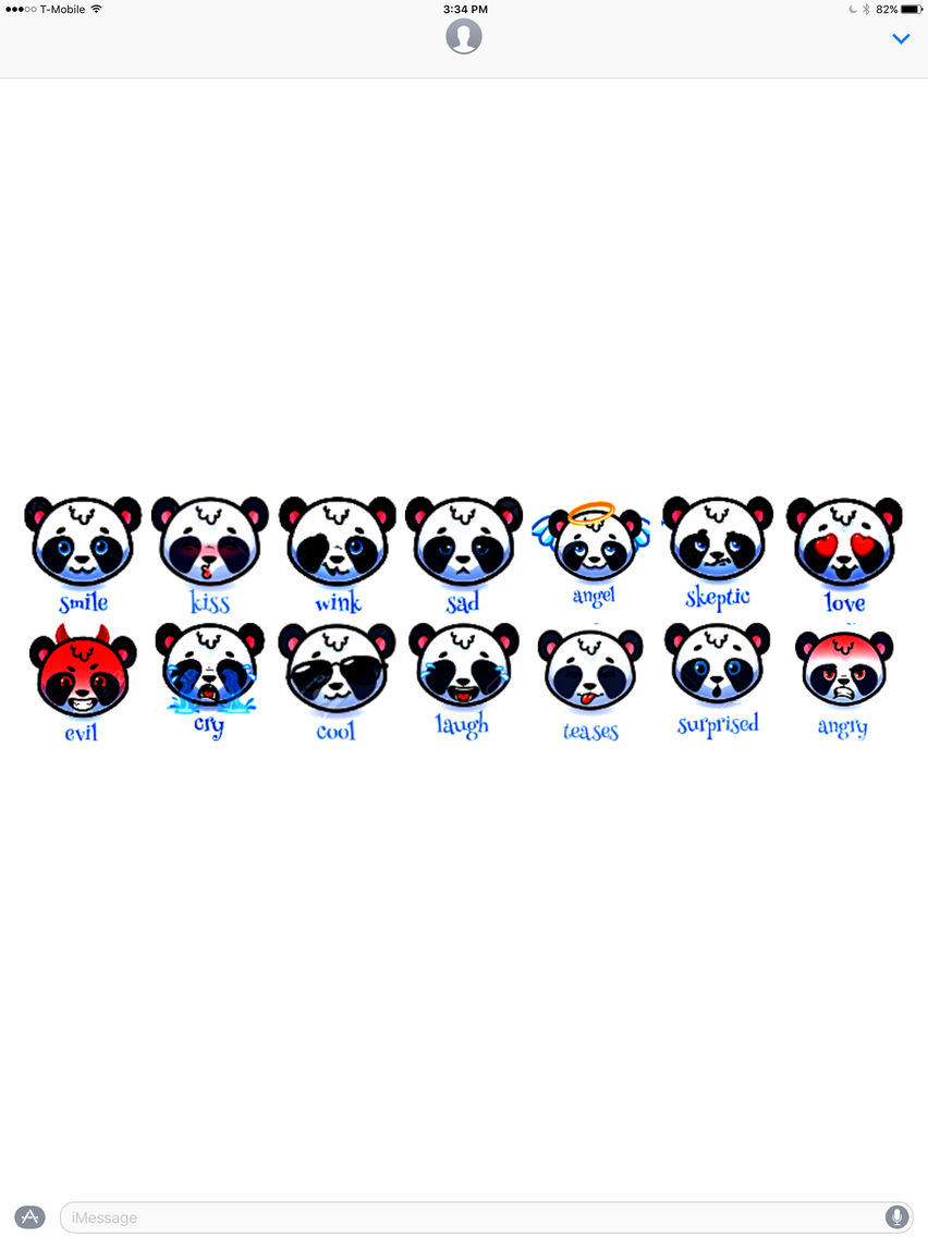 Panda Emoji Stickers stickers for iMessage for iOS (iPhone/iPad) Latest ...
