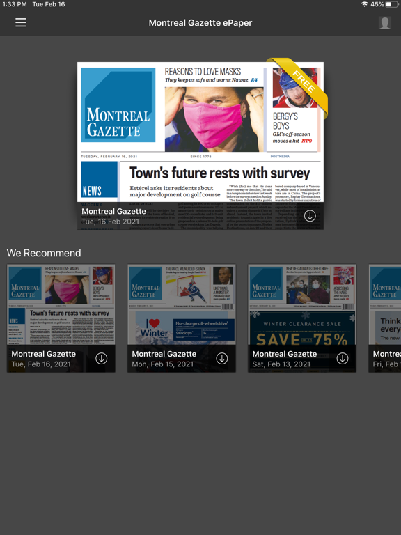 Montreal Gazette ePaper pour iOS (iPhone/iPad/iPod touch ...