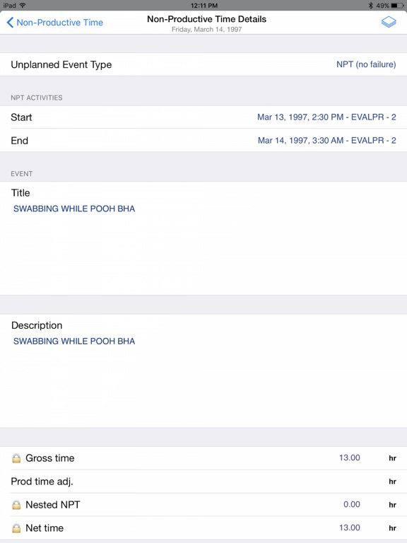 OpenWells Mobile for Workovers for iOS (iPad) - Free Download at AppPure