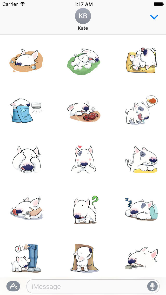 Bull Terrier Dog Bully Emoji for iOS (iPhone/iPad) Latest Version at $0 ...