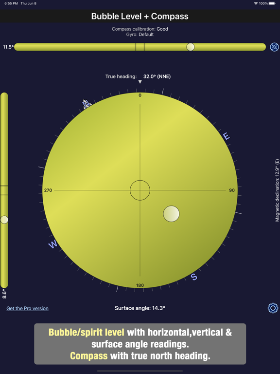 Bubble Level + Compass for iOS (iPhone/iPad/iPod touch) - Free Download ...