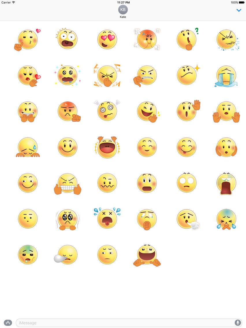 Adorable Face Emoji Sticker for iOS (iPhone/iPad) Latest Version at $0. ...