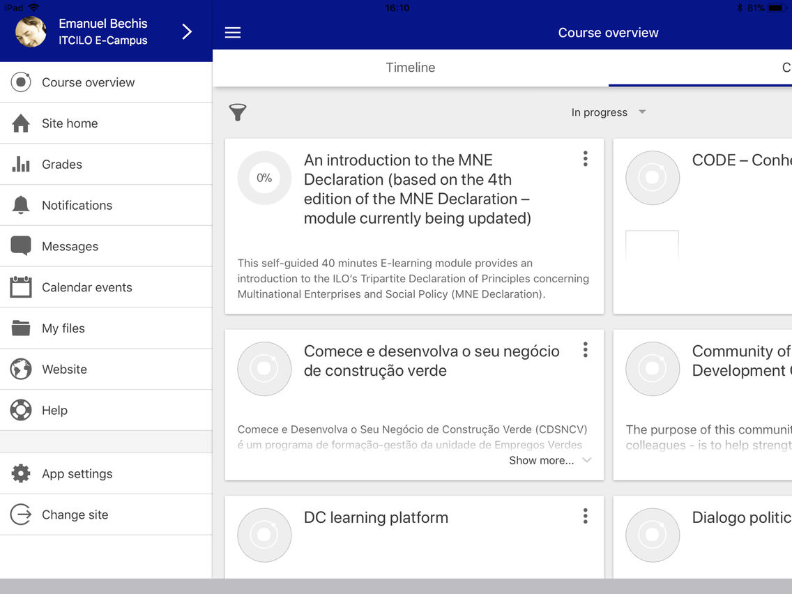 ITCILO eCampus for iOS (iPhone/iPad) - Free Download at AppPure