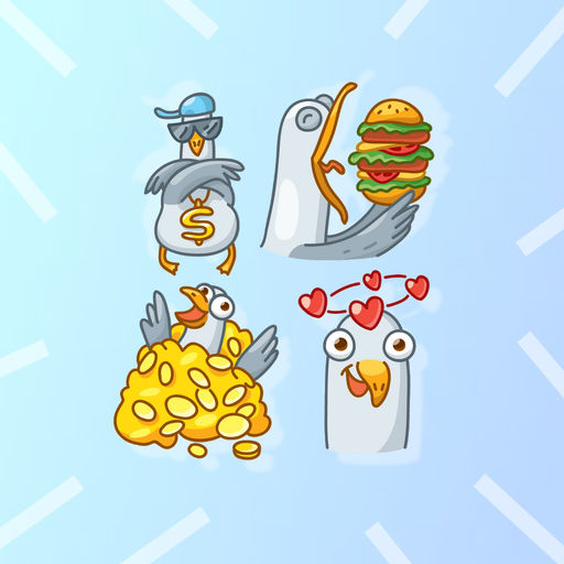 Seagull Emoji Stickers for iOS (iPhone/iPad) Latest Version at $0.99 on ...