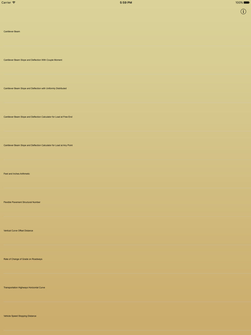 Civil Engineering Formulas Calc for iOS (iPhone/iPad) Latest Version at ...