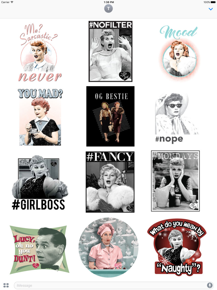I Love Lucy - Colorized Stickers for iOS (iPhone/iPad) Latest Version ...