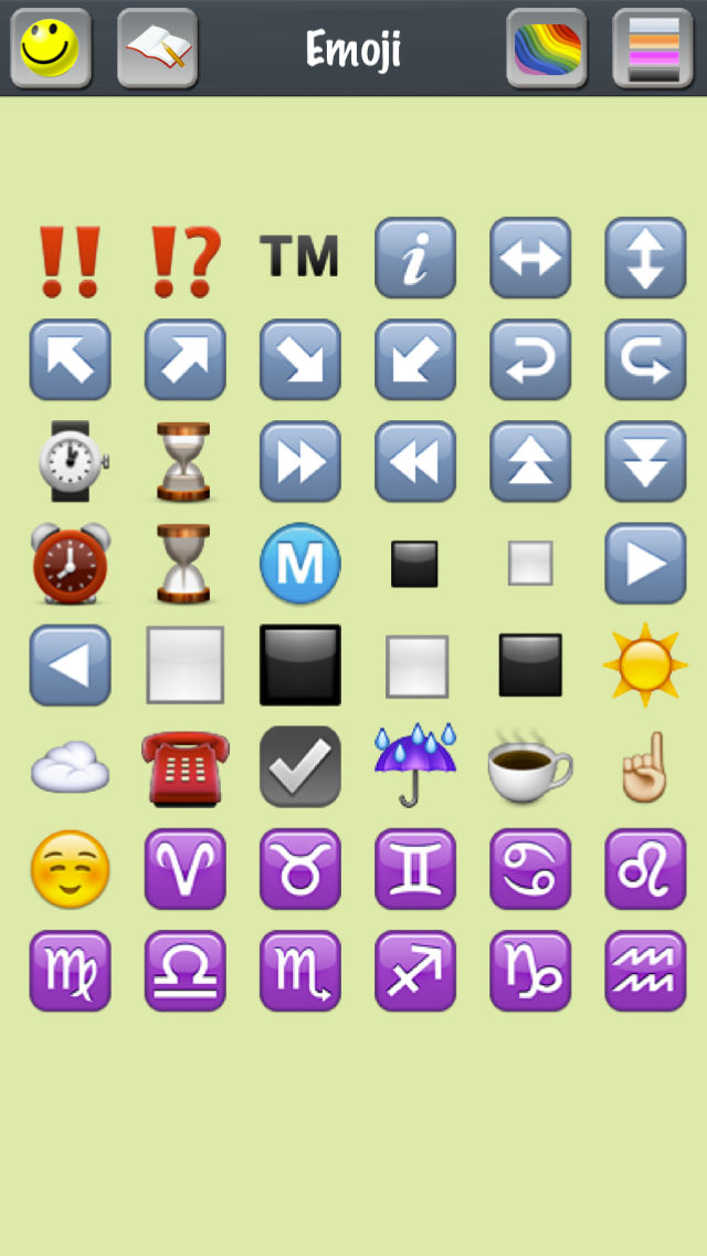 UI Button Design - Color Picker - Font List - Emoji Symbols – Cool Icon ...