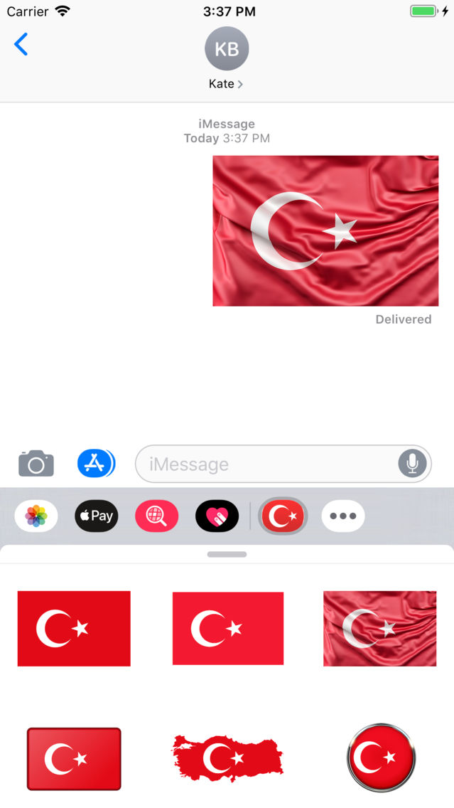 Turkish Flag Stickers for iOS (iPhone/iPad) Latest Version at $0.99 on ...