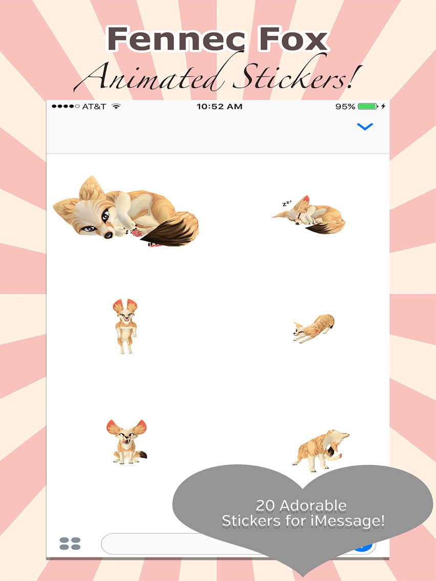 Fennec Fox Sticker Pack - Animated and Adorable for iOS (iPhone/iPad ...
