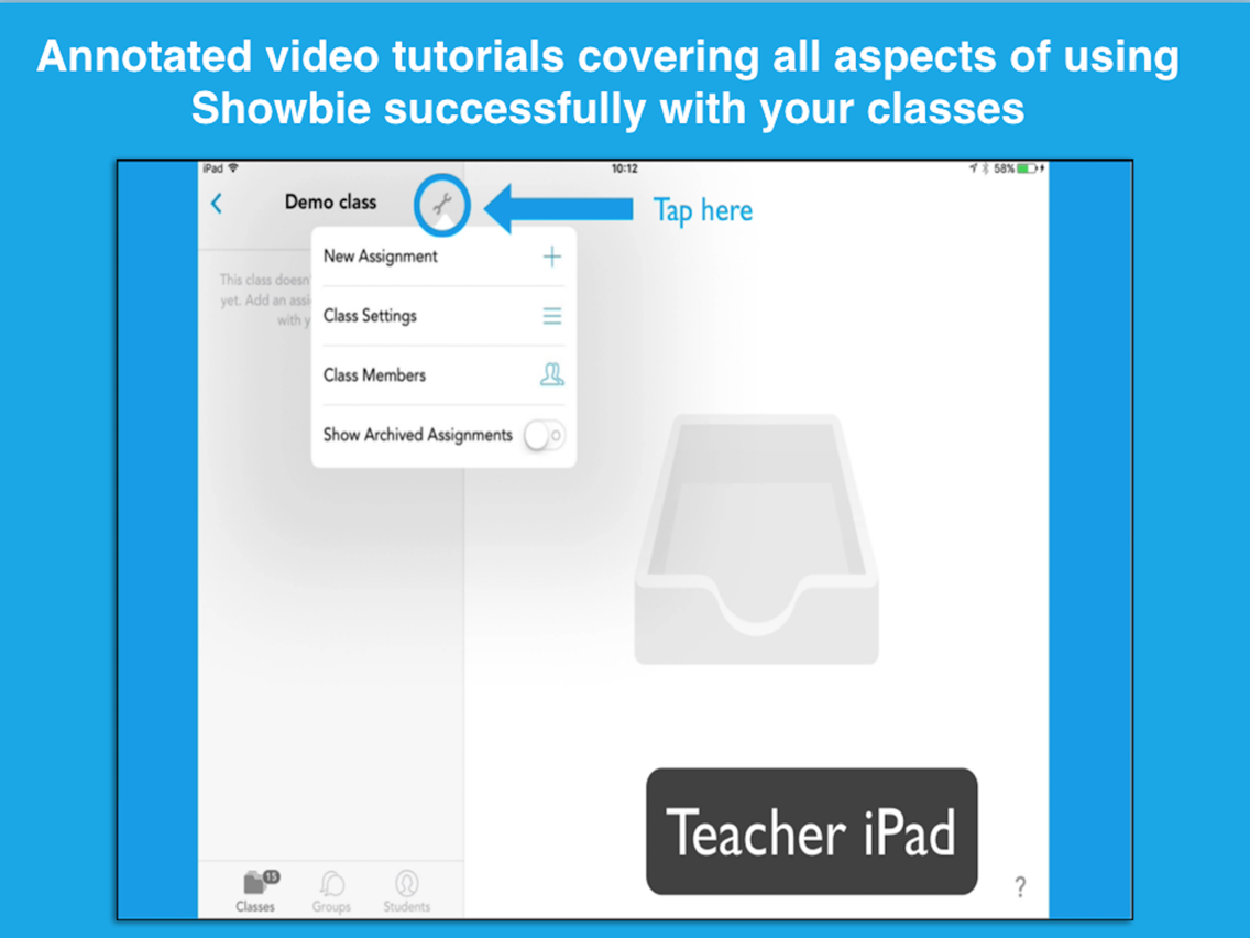 Tutorials for Showbie for iOS (iPhone/iPad) - Free Download at AppPure