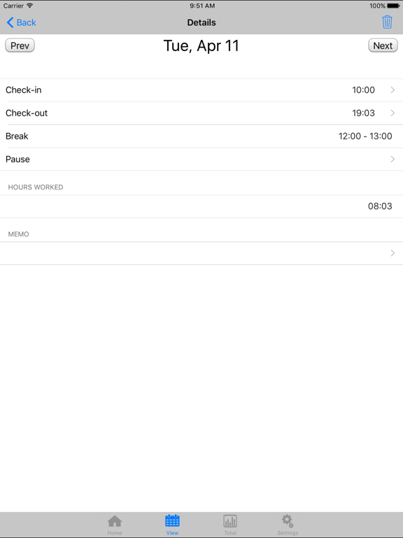 TimeSheet - IS - for iOS (iPhone/iPad/iPod touch) - Free Download at AppPure