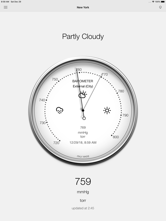 Barometer-Atmospheric pressure for iOS (iPhone/iPad/iPod touch) Latest ...