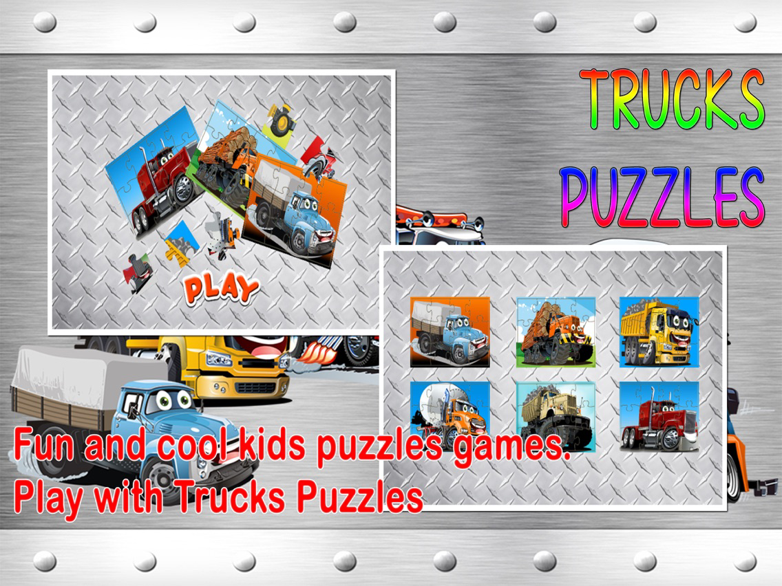 Trucks Jigsaw Puzzles Educational Games for Kids for iOS (iPhone/iPad ...