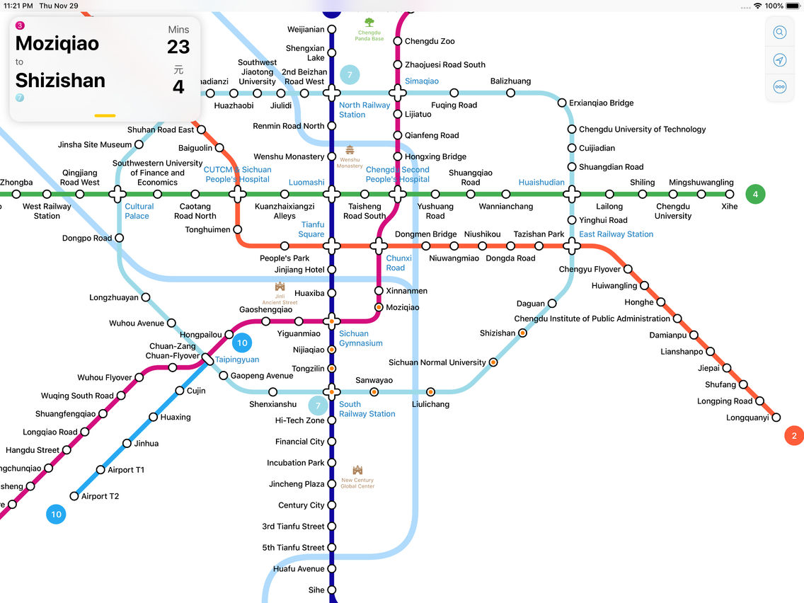 Chengdu Metro Map for iOS (iPhone/iPad) - Free Download at AppPure