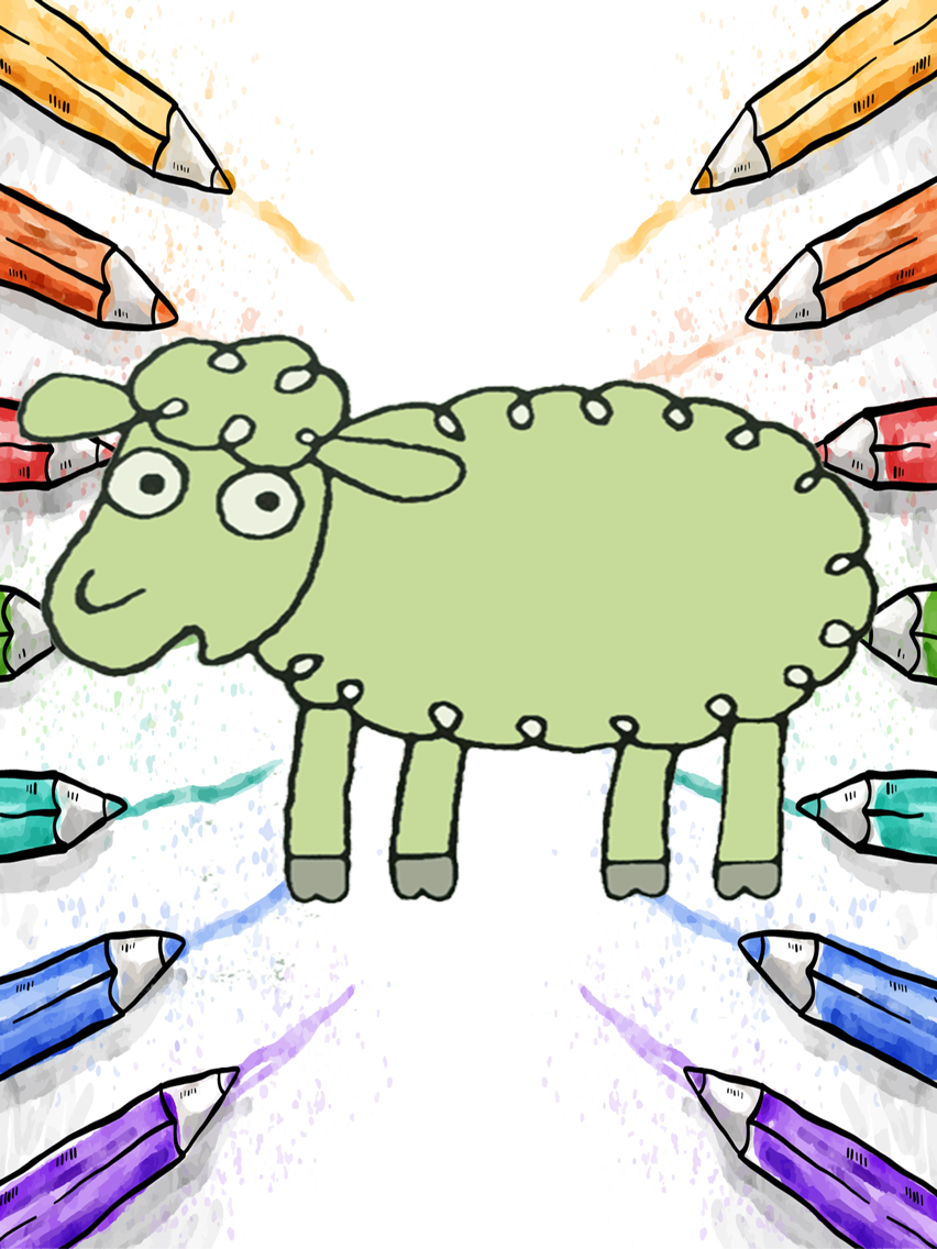 The Farm Animals Coloring for Kids Touch To Color for iOS (iPhone/iPad ...