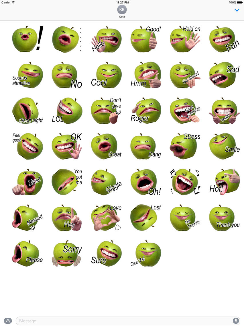 Funny Apple Man Emoji Sticker for iOS (iPhone/iPad) Latest Version at ...