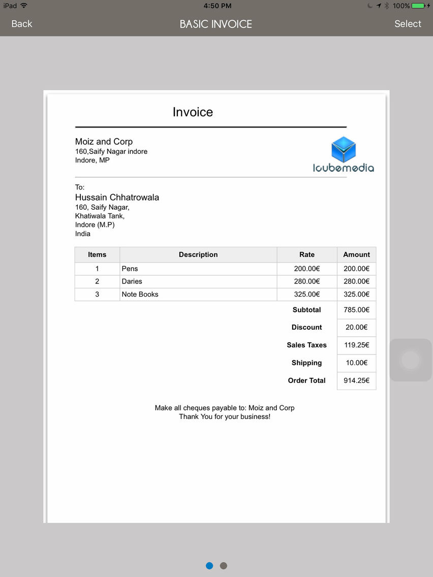AppPure에서 $2.99에 iOS(iPhone/iPad)용 Invoice Mini: Create Invoices and ...
