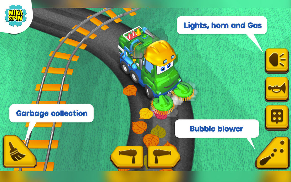 أحدث إصدار Mika 'Sweeper' Spin — street sweeper fun game for kids لنظام ...
