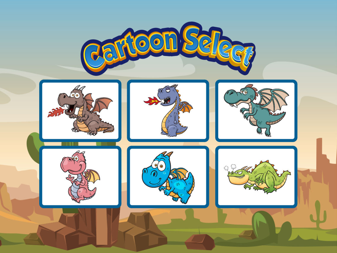 iOS(iPhone/iPad)용 Cartoon Dragons Coloring Book : Color pages for me ...