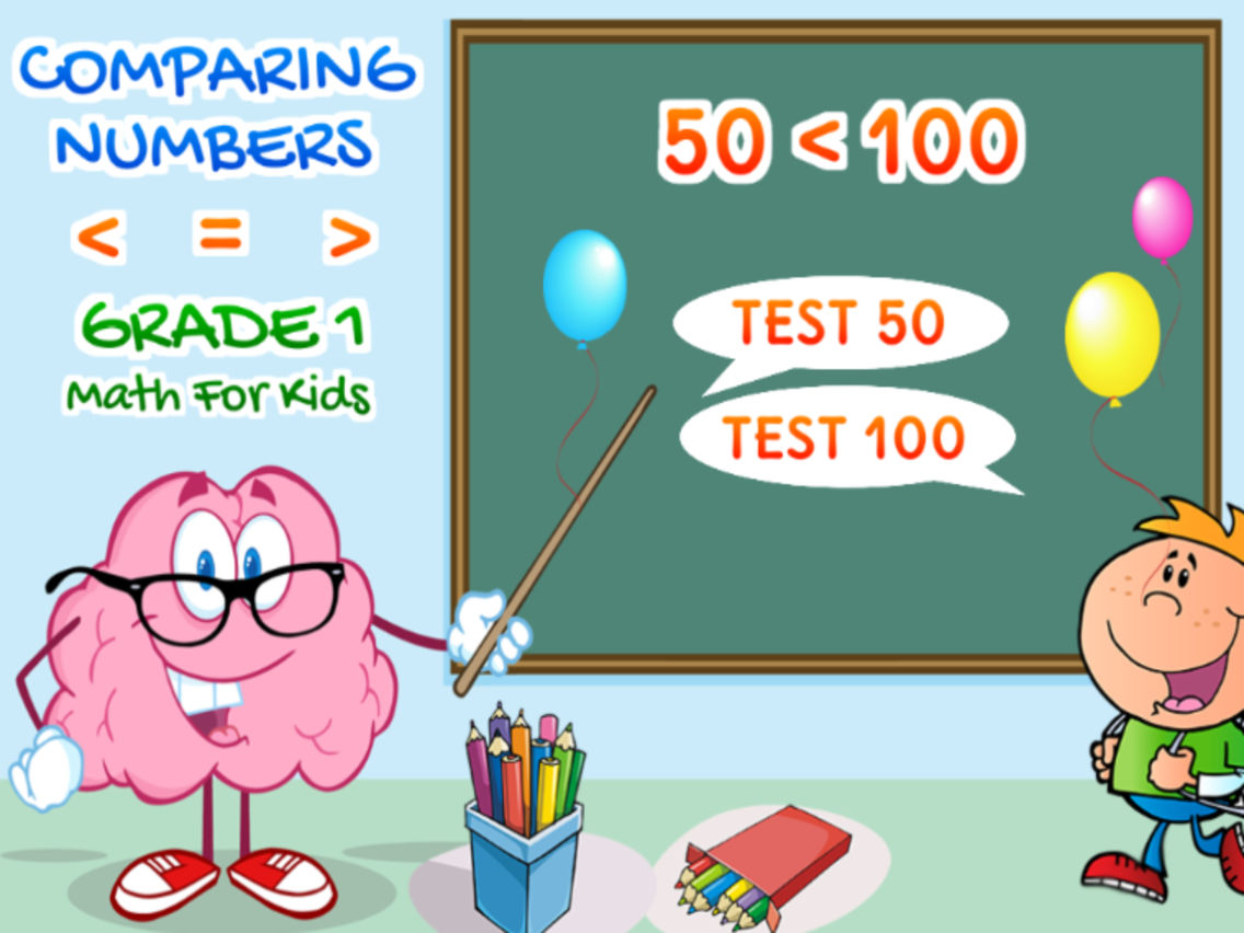Comparing Numbers Grade 1 Math For Kids for iOS (iPhone/iPad) - Free ...