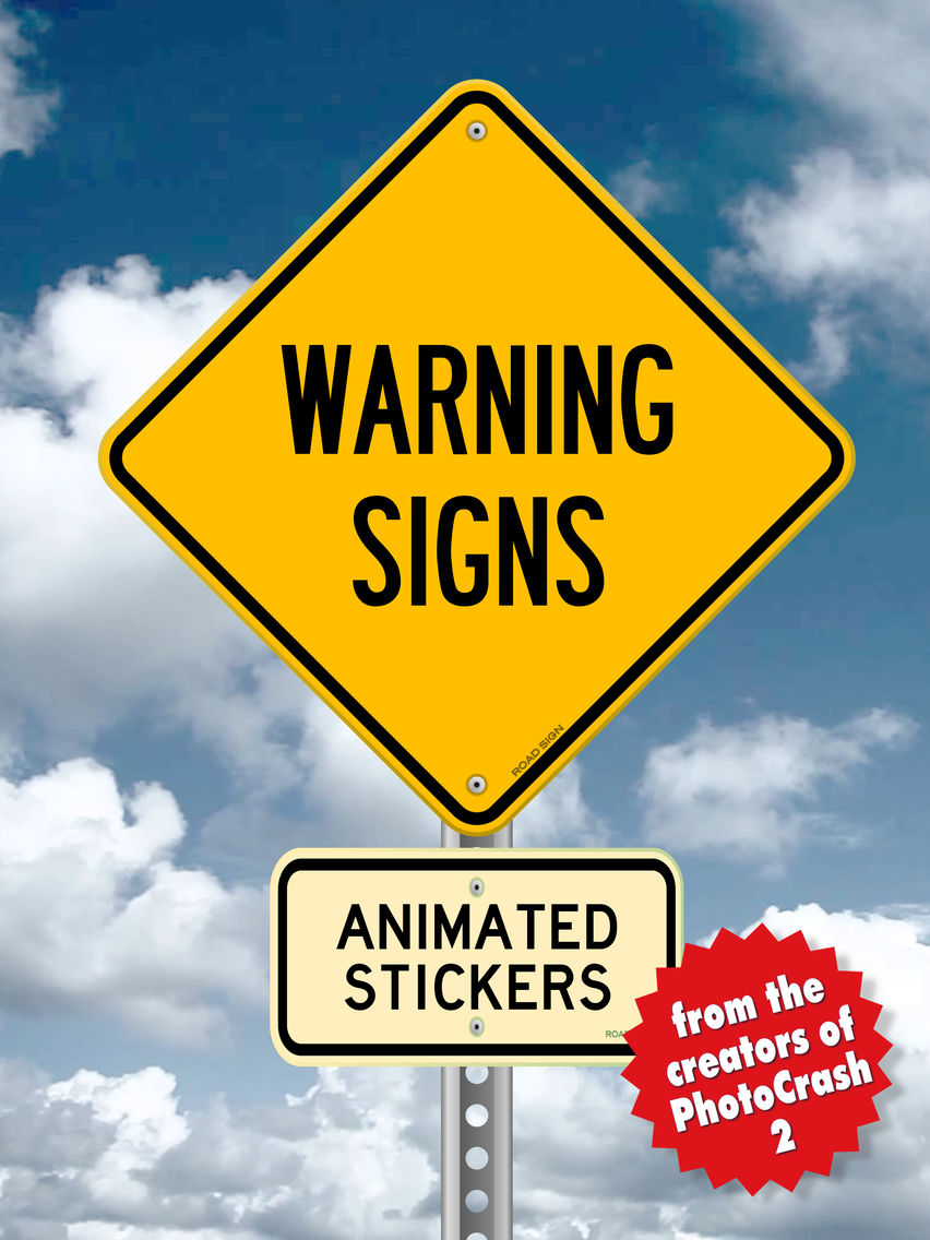 Warning Sign Animated Stickers for iOS (iPhone/iPad) Latest Version at ...