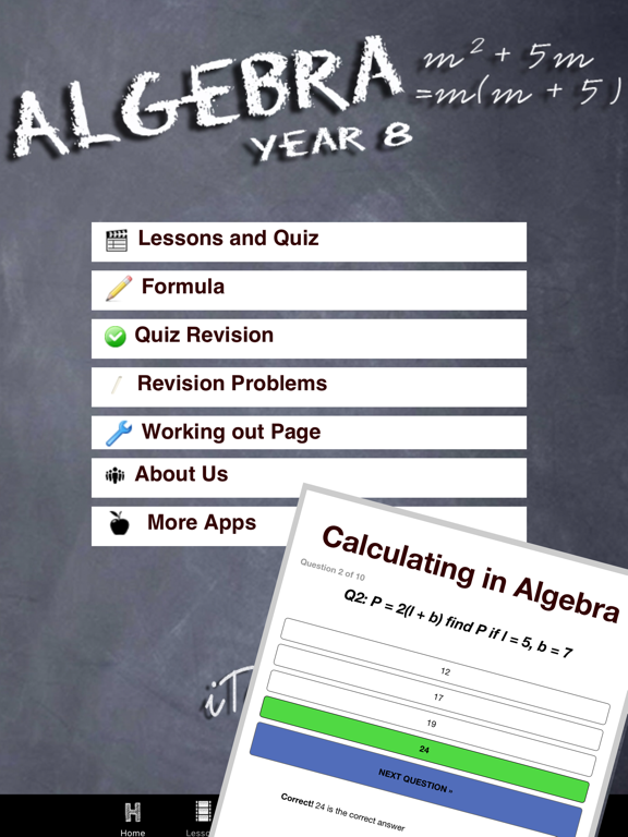 Algebra Year 8 Maths for iOS (iPhone/iPad/iPod touch) Latest Version at ...