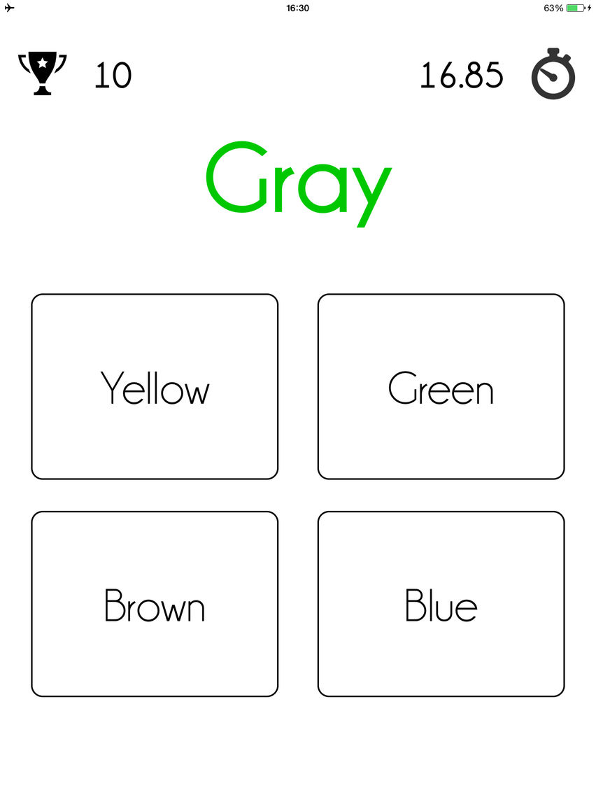 Tap the color (not the word!) for iOS (iPhone/iPad) - Free Download at ...