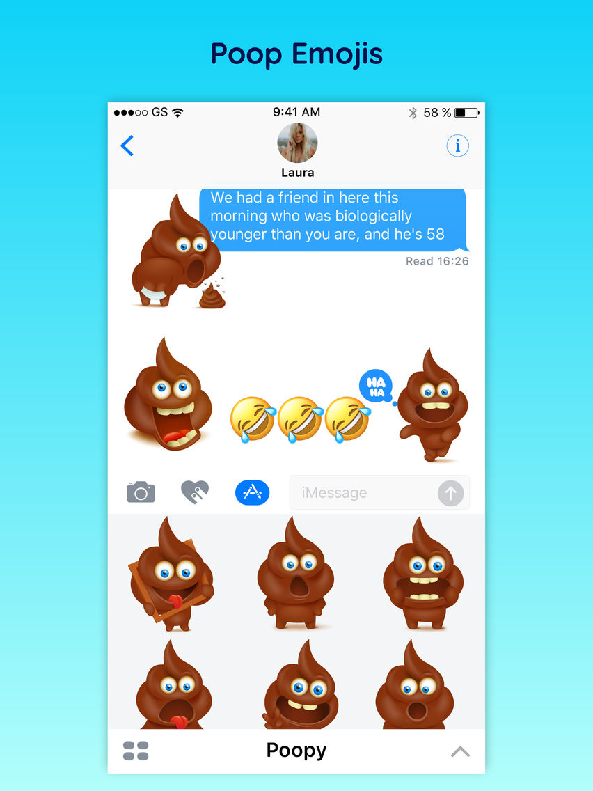 Poopy - Funny Poop Emoji Text Moji Chat Stickers for iOS (iPhone/iPad ...