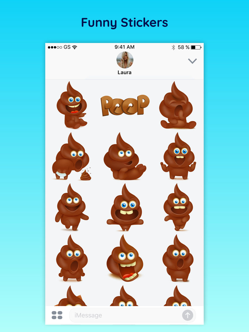 Poopy - Funny Poop Emoji Text Moji Chat Stickers for iOS (iPhone/iPad ...