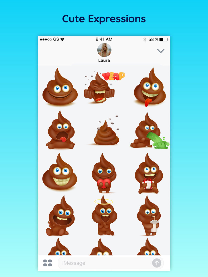 Poopy - Funny Poop Emoji Text Moji Chat Stickers for iOS (iPhone/iPad ...