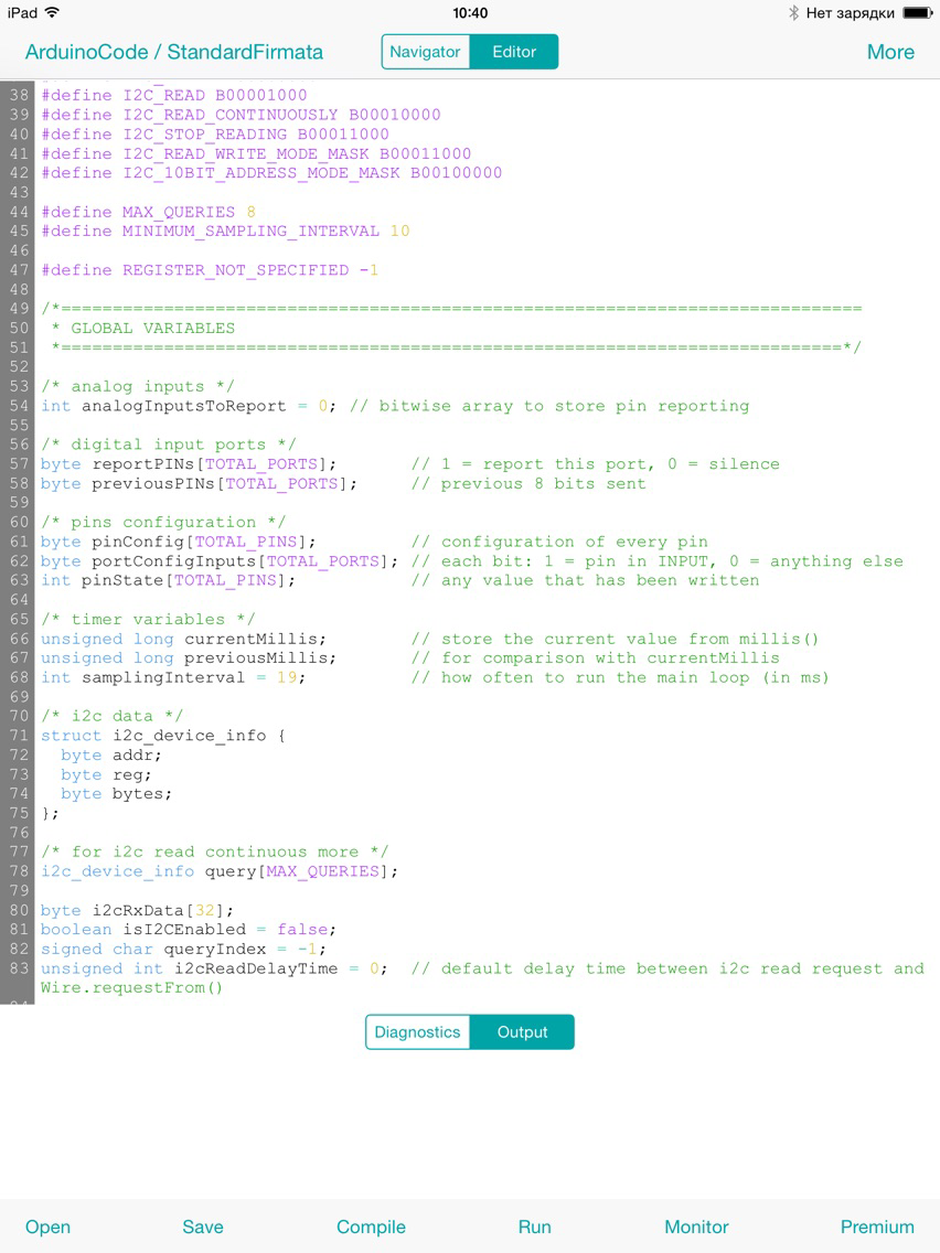 ArduinoCode - Arduino IDE (Compiler, Uploader & Serial Monitor) for iOS (iPhone/iPad) - Free ...