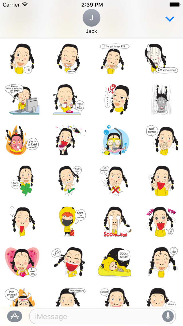 Ugly Girl Stickers Lovely for iMessage for iOS (iPhone/iPad) Latest ...