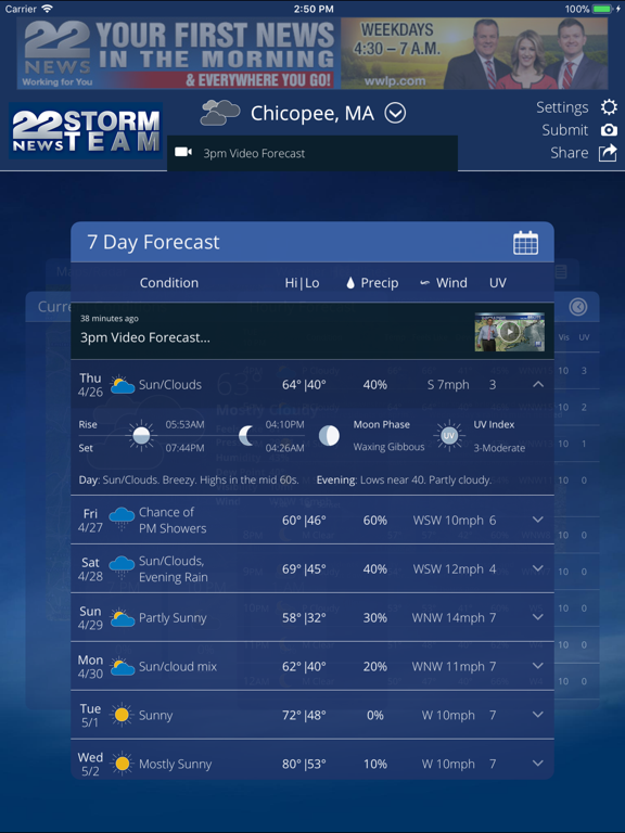 WWLP Weather for iOS (iPhone/iPad/iPod touch) - Free Download at AppPure