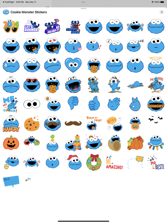 Cookie Monster Stickers für iOS (iPhone/iPad/iPod touch), Neueste ...