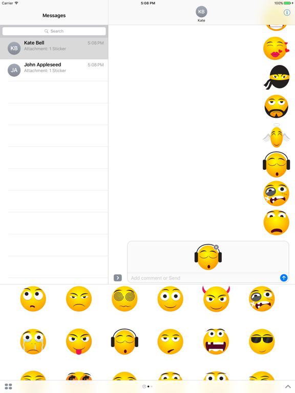 Emoji & Emoticons Stickers For iMessage for iOS (iPhone/iPad/iPod touch ...