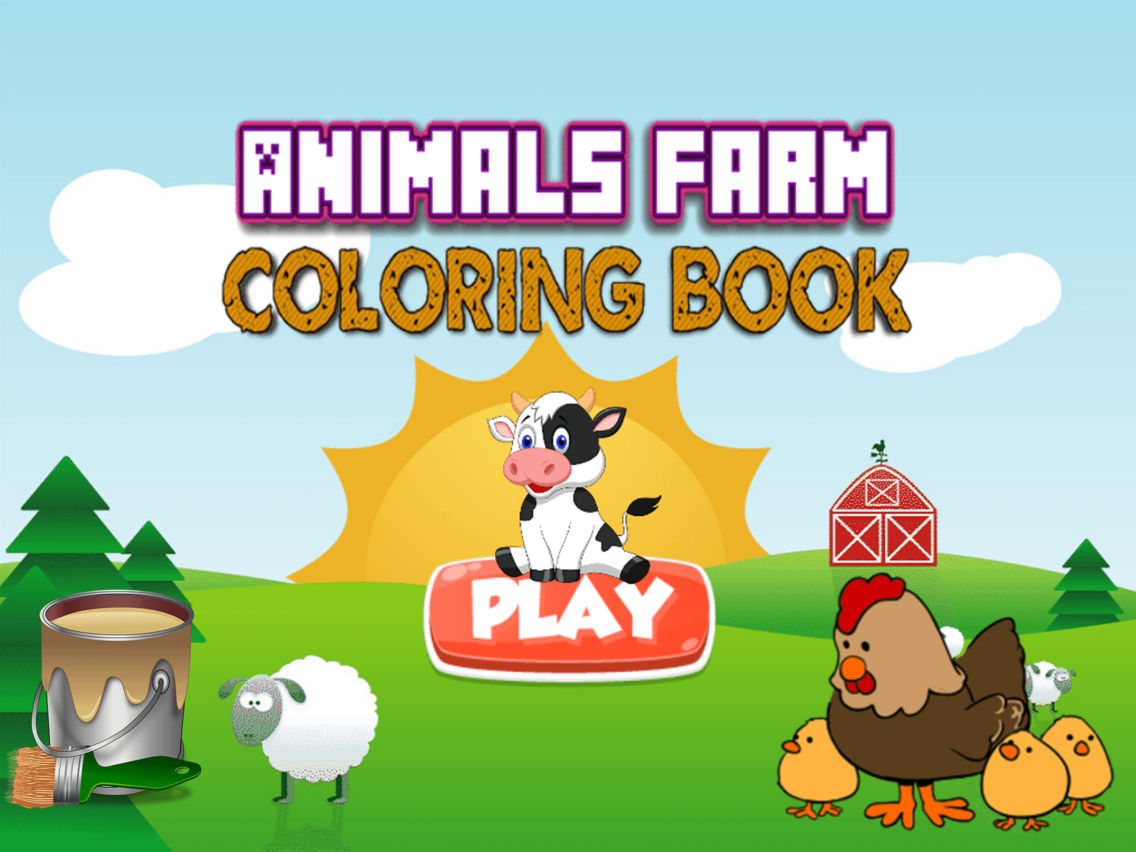 Animal Farm Coloring Book - Color Your pages and Paint the Animals of ...