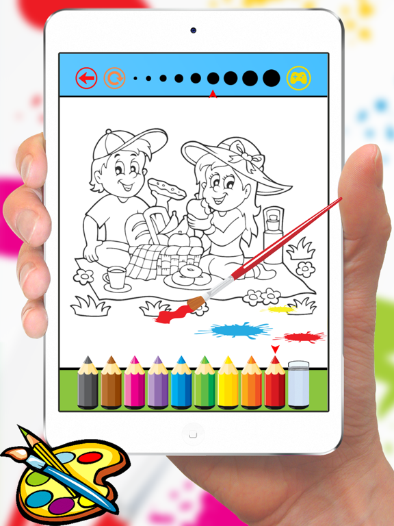 My Family Coloring Book Drawing Painting for kids free game for iOS ...