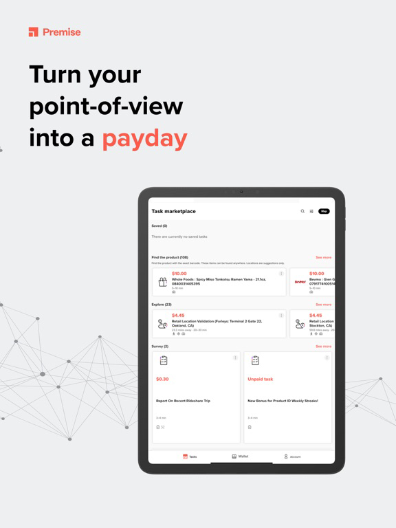 Premise - Ganhe Dinheiro para iOS (iPhone/iPad) - Baixar Grátis no AppPure